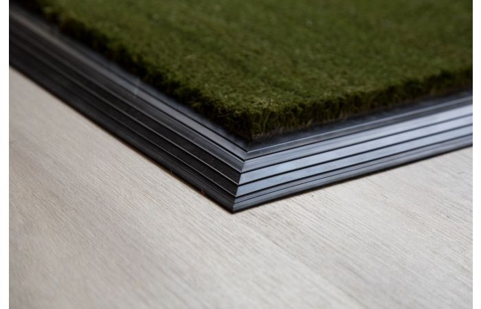 Green Entrance Coir Mat with Rubber Edging | Grimeford Mill